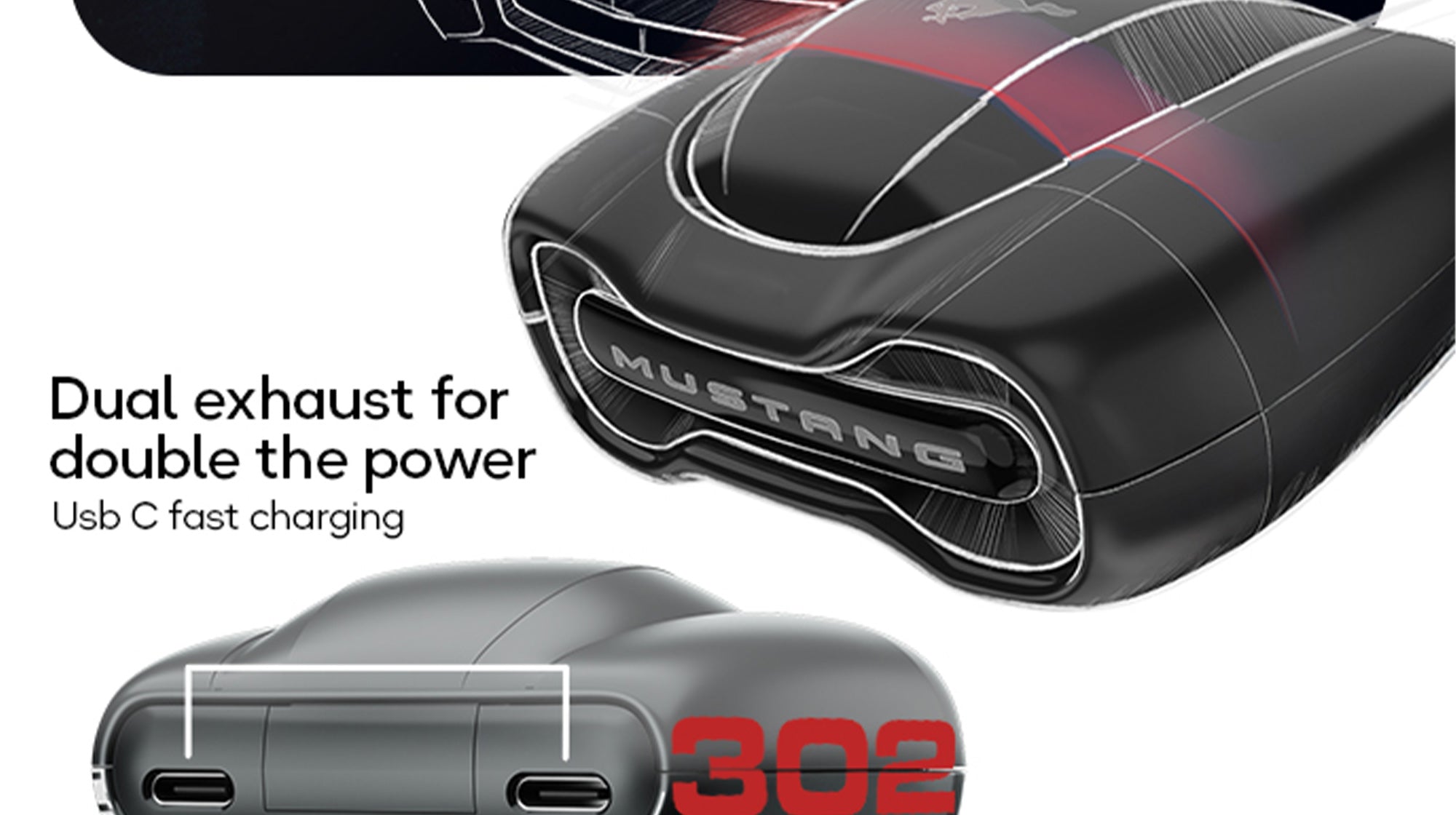 GoBoult Mustang Torq Silver Earbuds | Iconic Design & Deep Bass