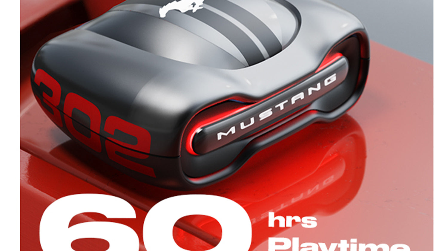 GoBoult Mustang Torq Silver Earbuds | Iconic Design & Deep Bass