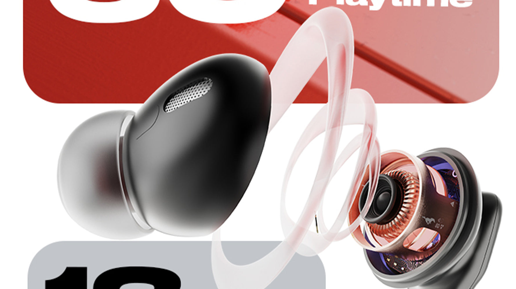 GoBoult Mustang Torq Silver Earbuds | Iconic Design & Deep Bass