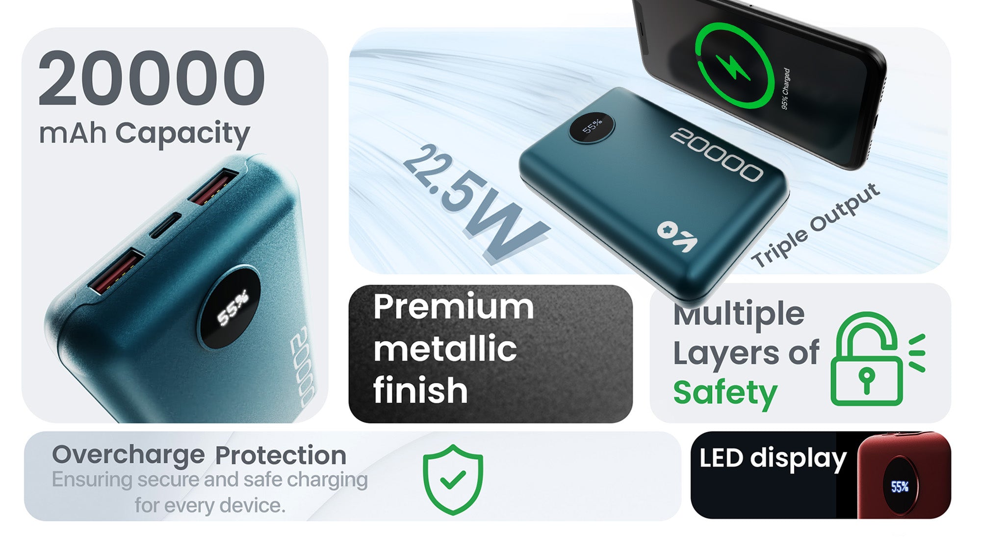 GoBoult AmpVault V20 | Best Wireless Power Bank 20000mah