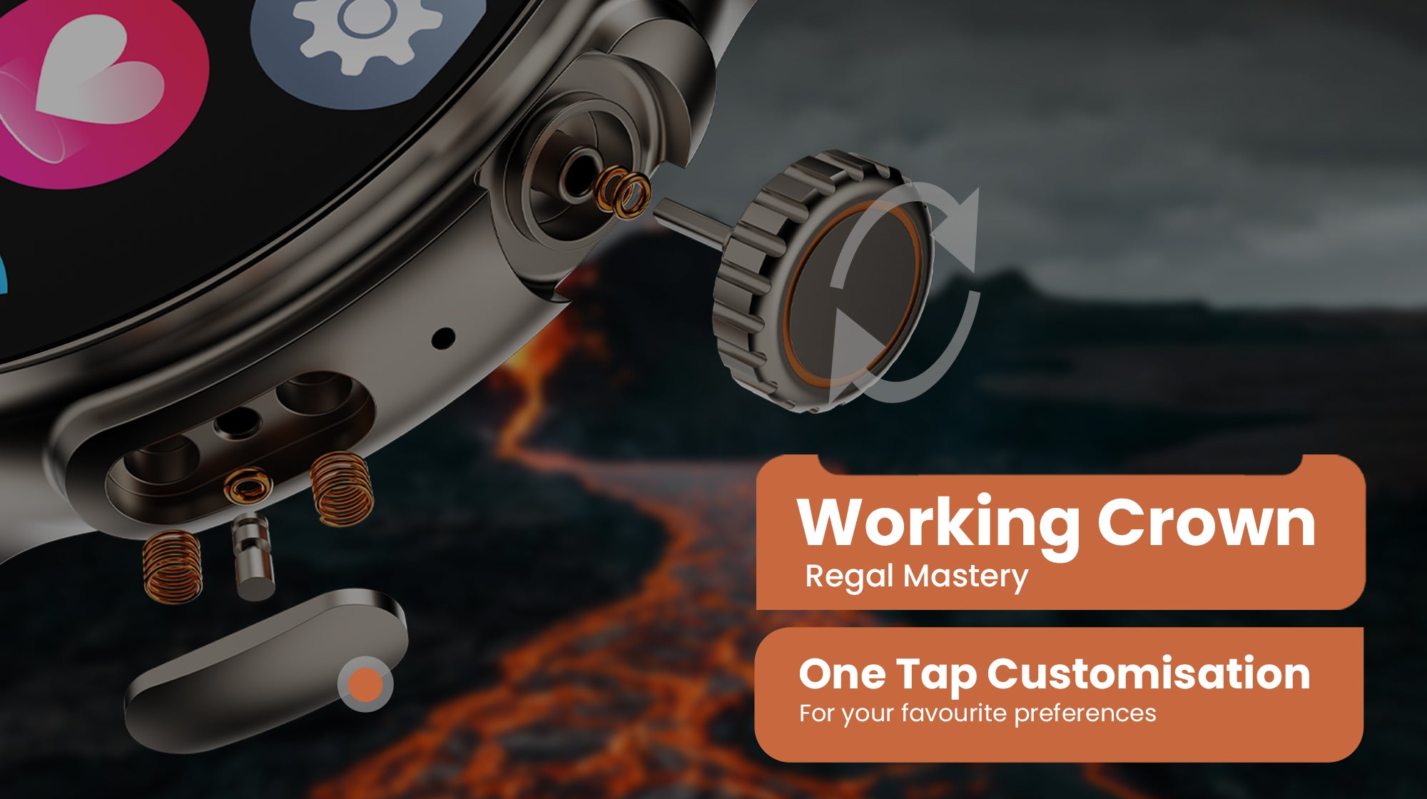 Crown R Pro 2 | AMOLED Smartwatch with Zinc alloy Frame