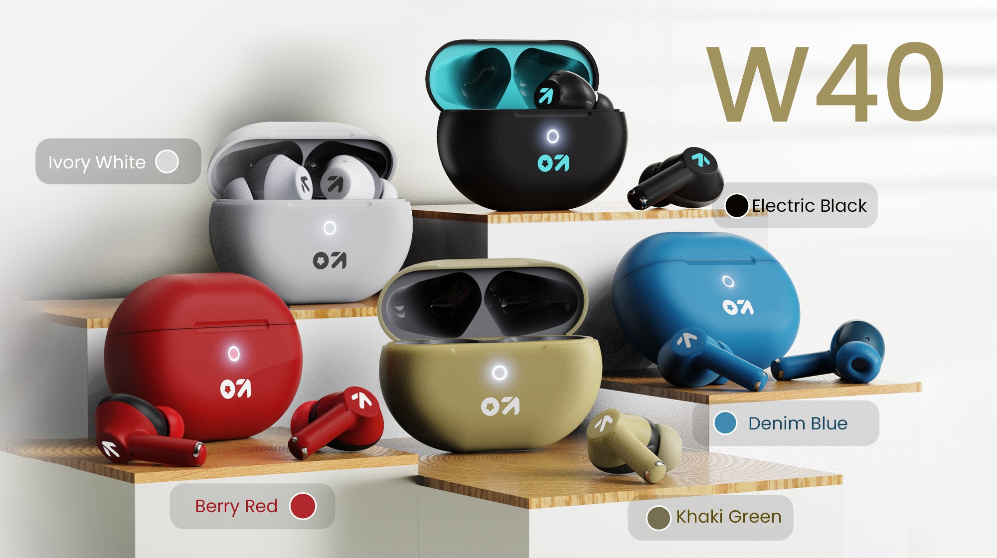 Buy GoBoult W40 Earbuds | True Wireless Earbuds with 48H Playtime