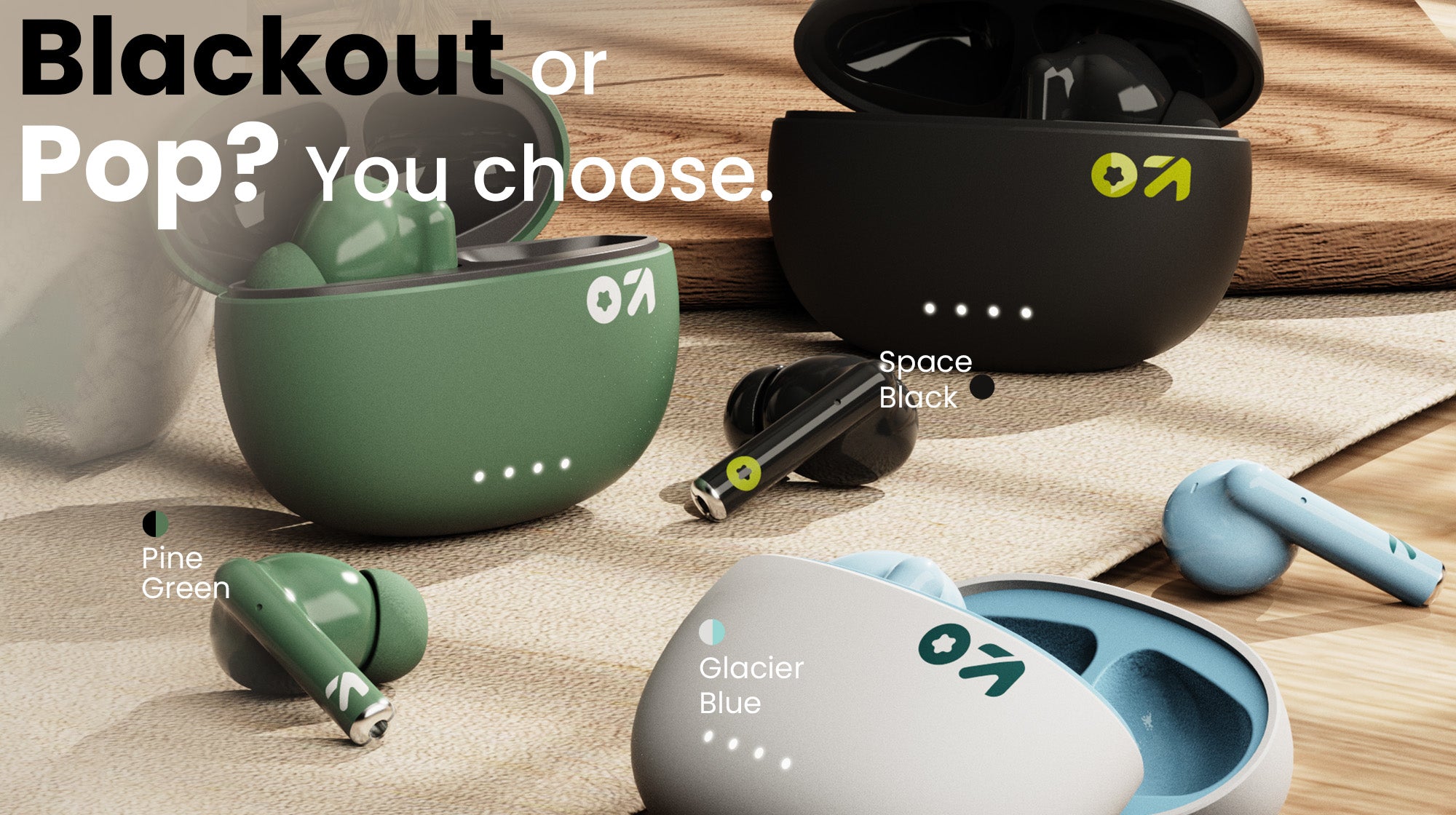 Shop GoBoult W20 Earbuds Online | 32 Hrs Playtime & 45ms Low Latency